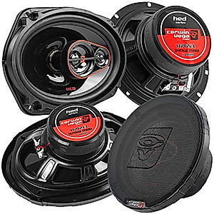 Cerwin Vega H7653 6.5" and H7693 6" x 9" 3-Way Coaxial Speakers 4 Ohm Pack