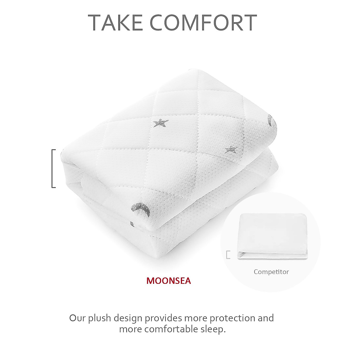 Waterproof Bassinet Mattress Pad Cover Compatible with Halo Bassinest Swivel, Glide Sleeper, Waterproof Bassinet Mattress Protector, Breathable Proven to Reduce Suffocation Risk, Grey Star