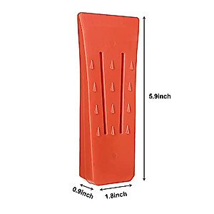 DAJAVE 6 Pack Tree Felling Wedges, 6 Inch Felling Wedges with Spikes for Tree Cutting Safely, Tree Wedge Felling Kit for Chainsaw Tree Log Cutting