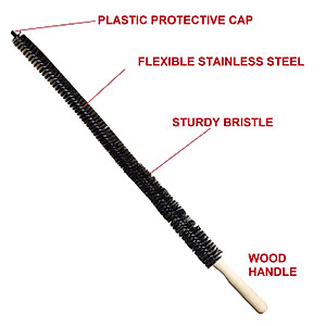 2 Pack Dryer Vent Cleaner Dryer Lint Flexible Brush Refrigerator Coil