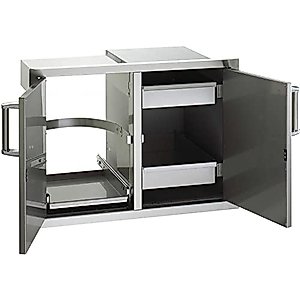 Fire Magic Premium Flush 30-inch Double Access Door With Drawers And Trash Bin Storage With Soft Close - 53930sc-12