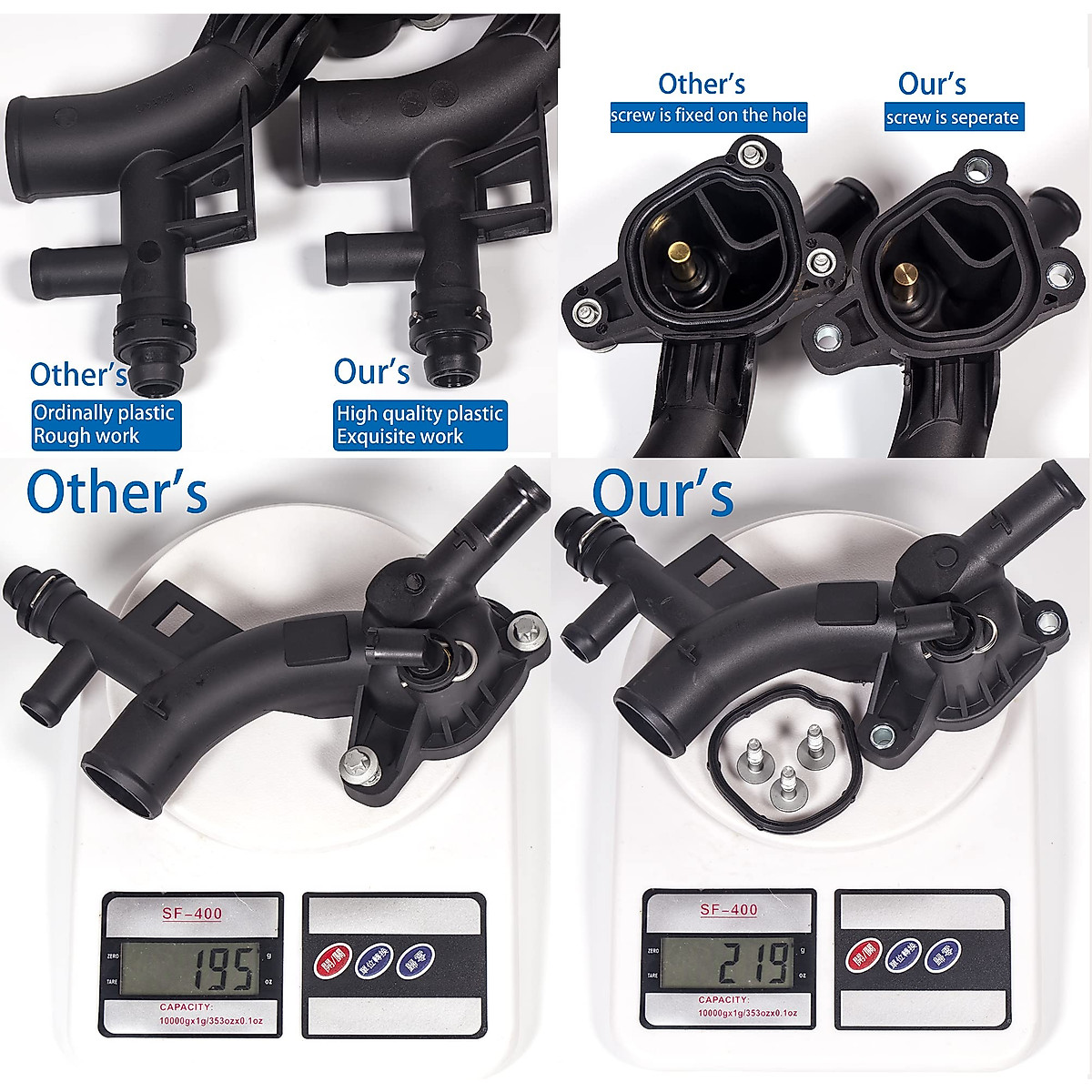 JSDAN 902-846 25193922 Compatiable With 2011 2012 2013 2014 2015 2016 Chevy Cruze Water Outlet 1.4L 11 12 13 14 15 16 Sonic Trax Buick Encore Engine GM Replace 55565334 902846 15-11105