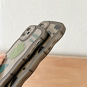 Fycyko Compatible for iPhone 14 Pro Max Case with Cute Simplicity Black Flowers Pattern Design Women Teen Girls Lens Protection Case for iPhone 14 Pro Max +Black Heart Chain