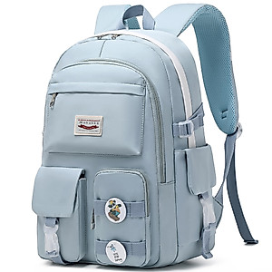 Makukke School Backpacks for Teen Girls - Laptop Backpacks 15.6 Inch College Cute Bookbag Anti Theft Women Casual Daypack,Blue Backpack