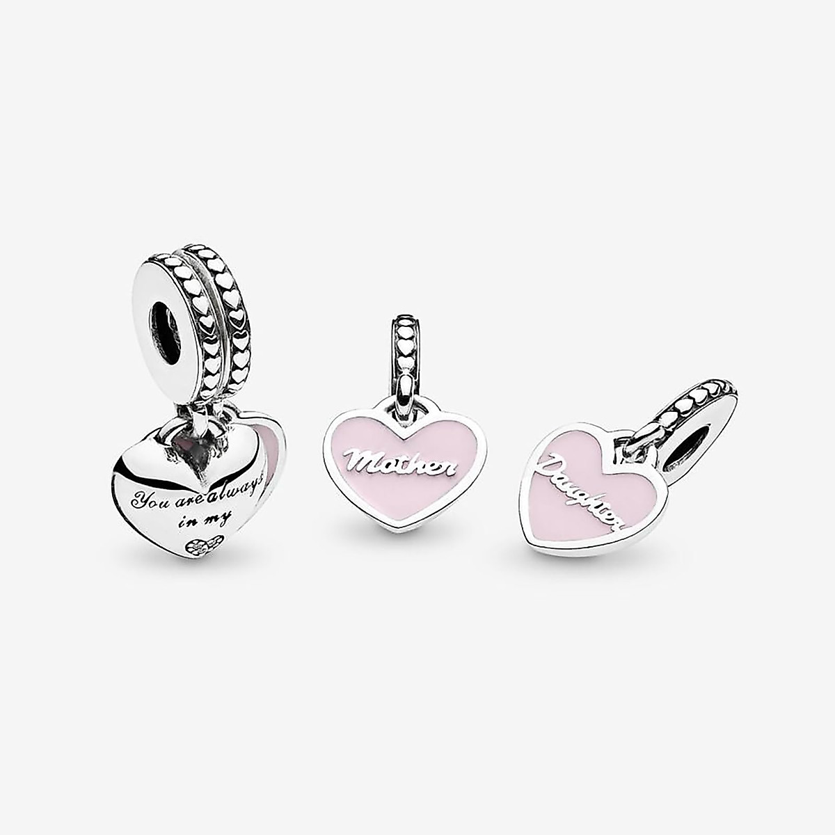 Annmors 925 Sterling Silver Charms for Bracelets and Necklaces Mother & Daughter Dangle Pendants Love Charms Jewelry Gift for Women