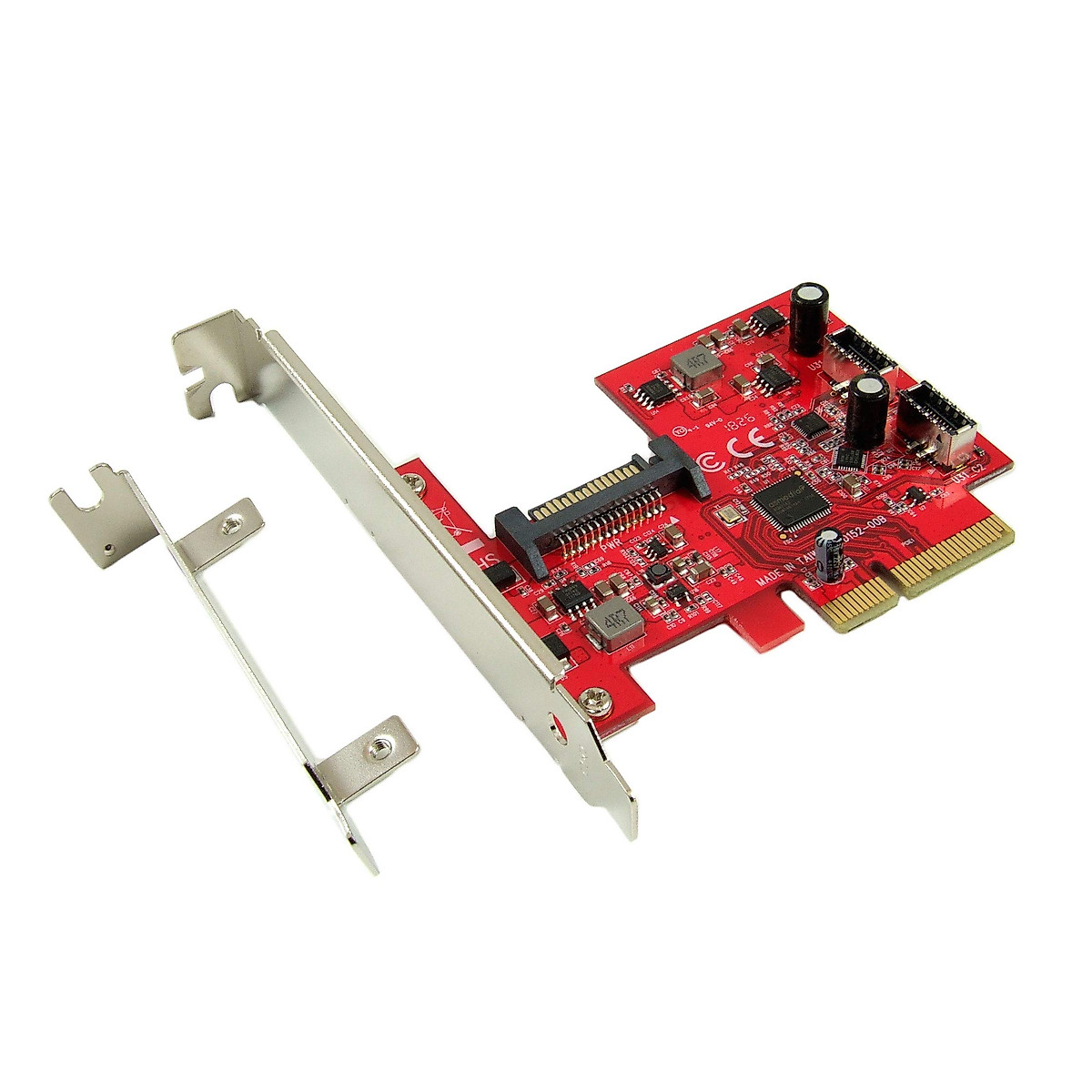 Ableconn PEX-UB152 USB 3.2 Gen 2 (10 Gbps) 2-Port Type-C Internal 20Pin Key-A Header PCI Express (PCIe) x4 Host Adapter Card (ASMedia ASM2142 Chipset)