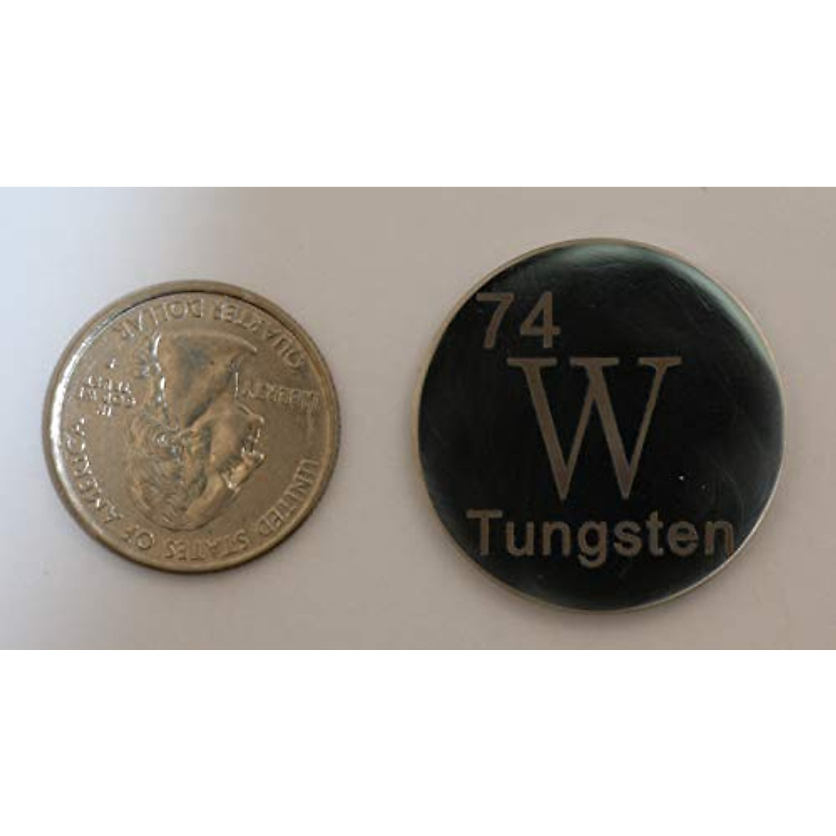 Tungsten (W) 30.68mm Metal Disc - Polished - One Troy Ounce