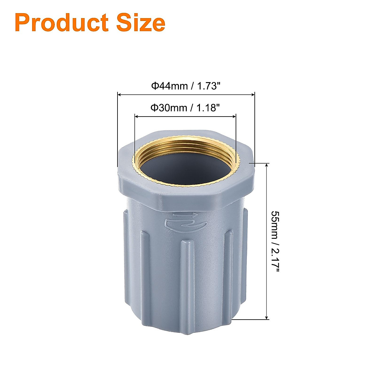 uxcell 1 Pcs 1.18 Inch Faucet Nut Fixed Base, Plastic Fixing Nut Tap Fastener, Fixed Faucet Assembly for Kitchen, Grey