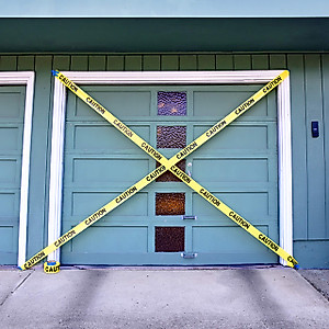Caution Tape | Black and Yellow | Warning Keep Out | Halloween | Crime Scene Police Tape | Danger Barricade Hazard Construction Tape Roll | Do Not Enter | Flagging | 3 In x 1000 FT | by Teegan Tapes