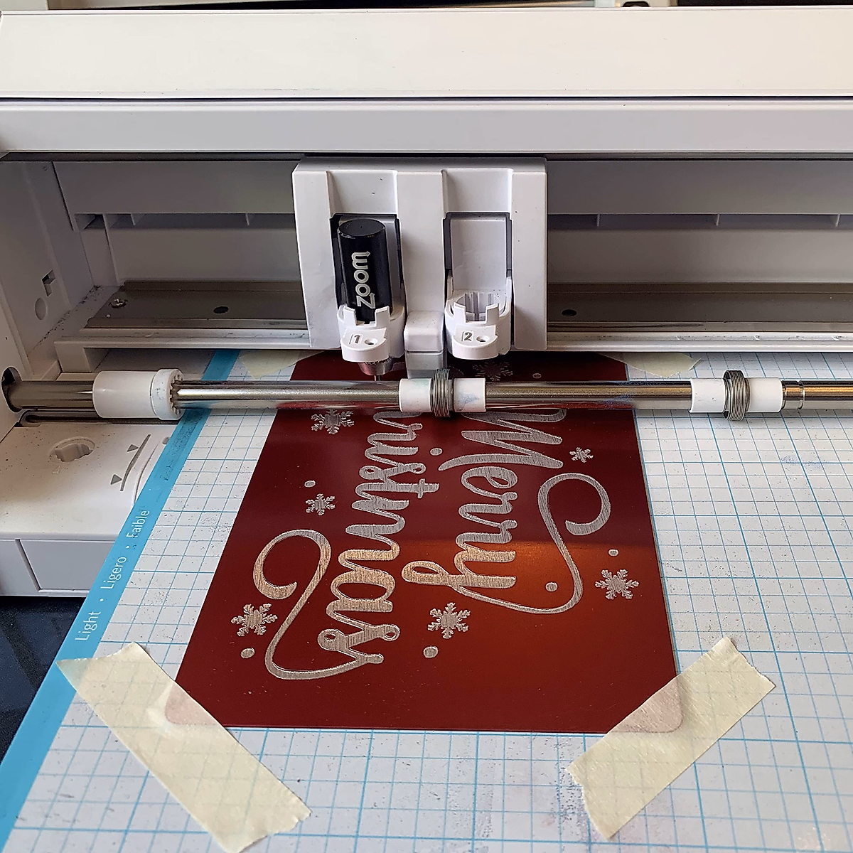 Silhouette Cameo 4 Etching/Engraving Tool w/ 5x7 Inch Anodized Aluminum Picture Size Engraving Sheets and Practice Stamping Blanks by Zoom Precision