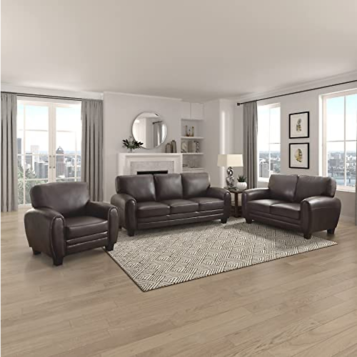 Lexicon Murcia Living Room Sofa, Brown