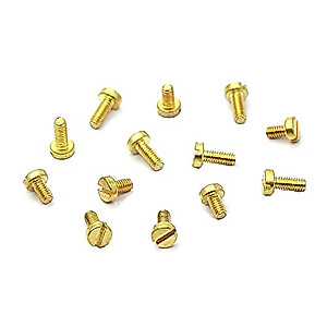 M1.6 Brass Slotted Cheese Head, Rounded Head, Machine Screws, 50-Piece (M1.6 x 5mm)