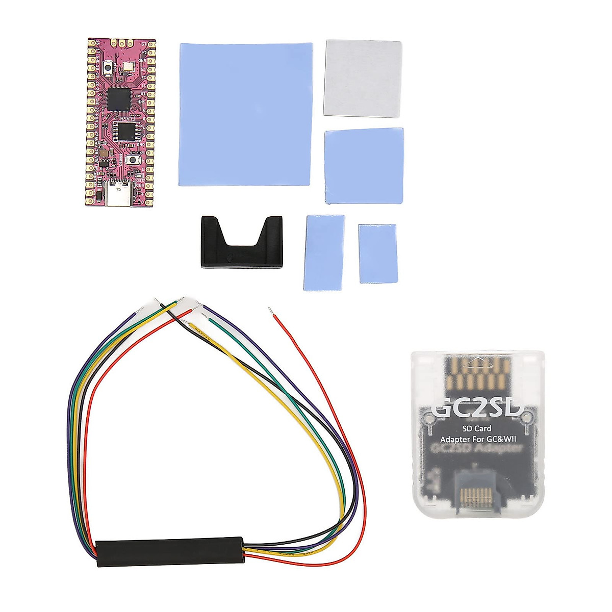 Microcontroller Board, Dual Core 264KB ARM Cortex M0+Processor USB C Interface Microcontroller Replacement Modchip for RPi (White)