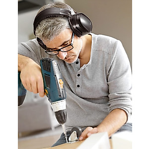 Wowteech Ear Protection Safety Muffs, NRR 28dB Earmuffs for Hearing Protection, with Padded Headband, Compact Foldable Defenders Shooting, Hunting, Mowing, Construction, a Carrying Bag, Black, Large