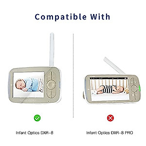VOMENC Silicone Case for Infant Optics DXR-8 Video Baby Monitor 3.5" Display Only (Not Compatible with DXR-8 PRO)(Black)