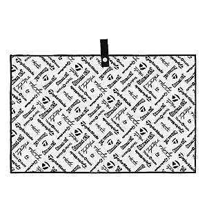TaylorMade Golf LOGO MICROFIBER CART TOWEL, BLACK, 15"X 24"
