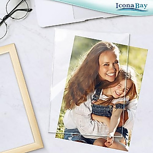 Icona Bay Heat-Strengthened Glass Replacement for Picture Frame, Shatter Free Frame Replacement Glass, Scratch Proof Frame Glass (Clear, 11x14 Inch), Semi-Tempered Glass Cover Sheet
