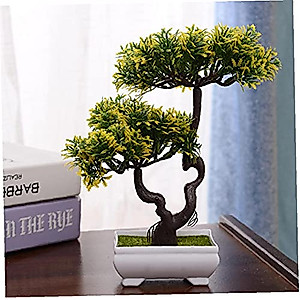 1pc Bonsai Plant Artificial Bonsai Tree Pine Plastic for Home Office Windowsill Garden Decoration