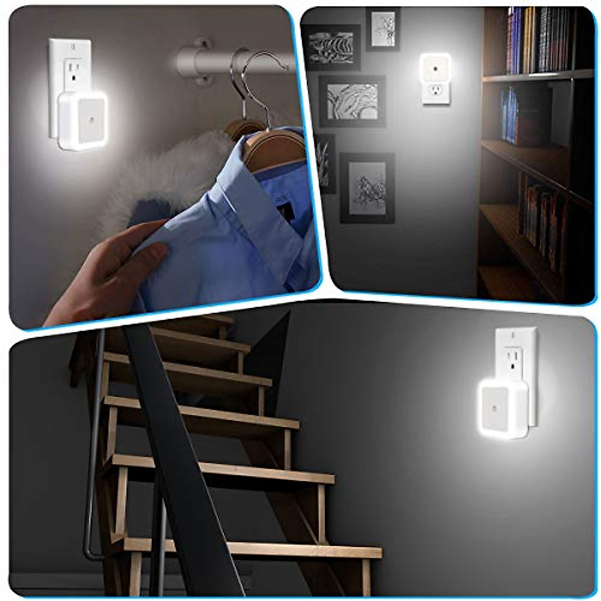 Sujeet Night Lights Plug into Wall, Night Light [8 Pack] Nightlight with Light Sensors, Led Night Lights for Kids Bathroom Stair Hallway Light