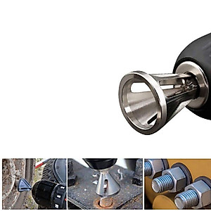 Utoolmart Deburring External Chamfer Tool Drill Bit Remove Repair Tool Hex Shank, High Manganese Steel Black