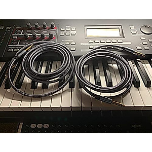 Morelecs 1/4 inch TRS Cable 20ft - 6.35mm (1/4) TRS to 6.35mm (1/4) TRS Stereo Audio Cable Male to Male Heavy Duty 6.35mm Male to Male Stereo Jack Balanced Audio Path Cord