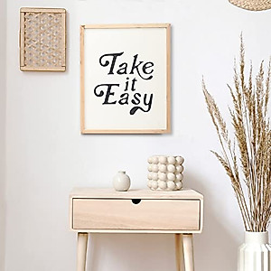 Take it Easy, Inspirational Hanging Wood Wall Decor | Relax boho Wall Decor Cute Art Sign