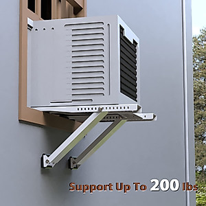 BJADE'S Window Air Conditioner Bracket No Drilling,Window AC Support Bracket,Universal A/C Units Mounting Brackets,Up to 200 lbs.Fits Single Or Double Hung Windows