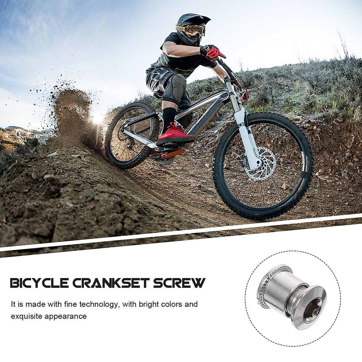 LIOOBO 12pcs Crankset Locking Screw Chainwheel Screw Mountain Bike Screw Bike Accessories Glass in a Bottle Chainwheel Fixing Tool Cycling Cankset Screw Galvanized Steel Platter Fold