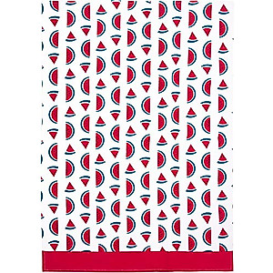 Pavilion Gift Company Pink Watermelon Patterned Tea Towel Set of 2 Happiness is Retire Life, 19.75 x 27.5 inch