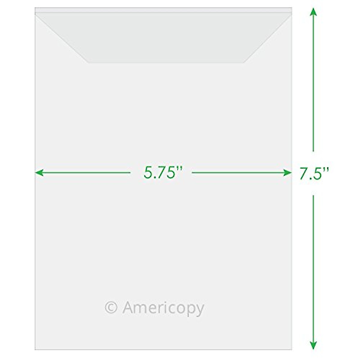 Americopy Clear CPP Die and Stamp Storage Pockets 5.75" x 7.25" - (100 Pieces)