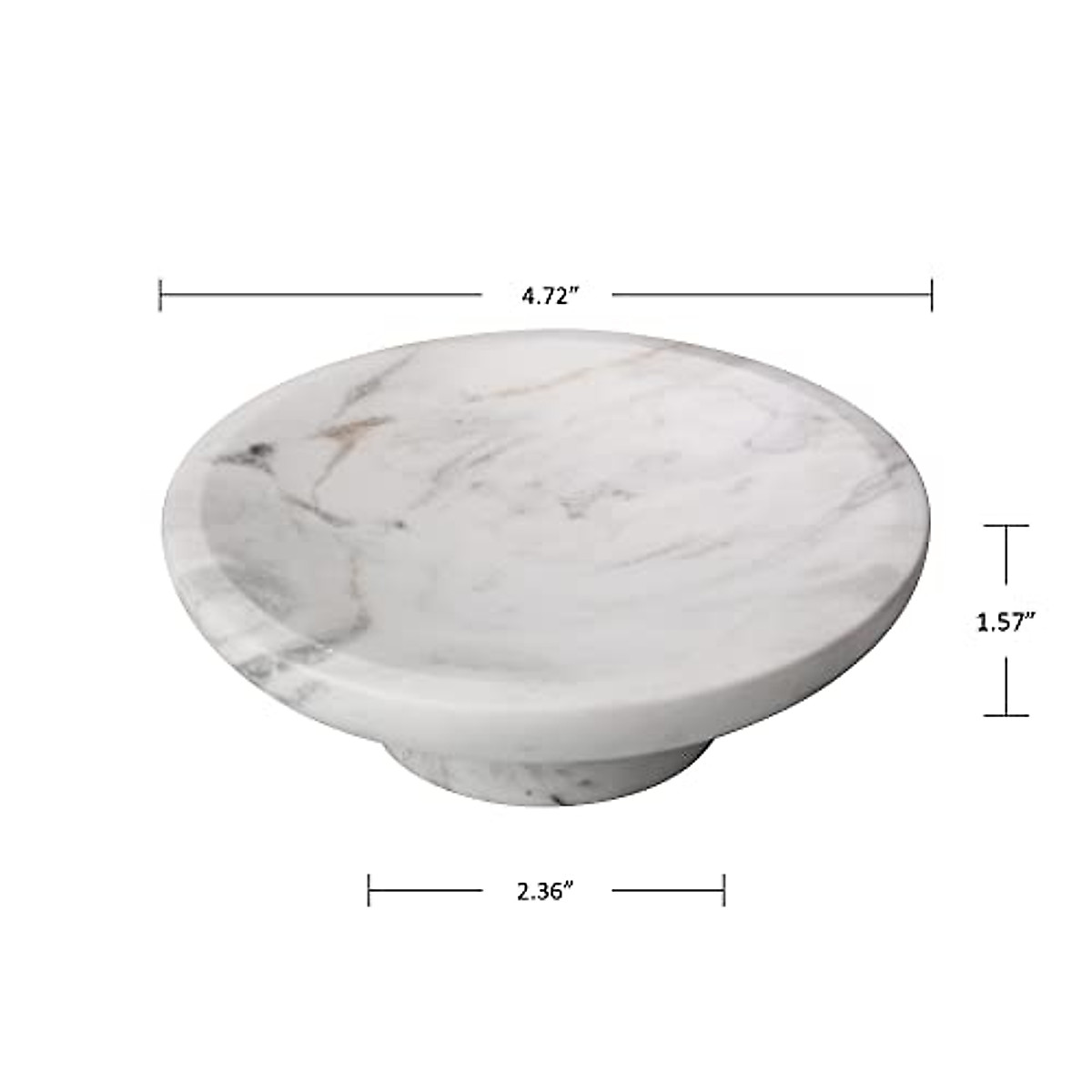 Worhe Natural Marble Soap Dish, White Stone Soap Sponge Holder for Bathroom Tub Shower Kitchen Sink, Handcraft Soap Tray Case(DL004)