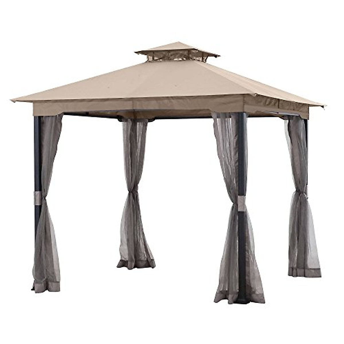 Garden Winds Replacement Canopy Top Cover and Netting for The Westerly 8x8 Gazebo - RipLock 350