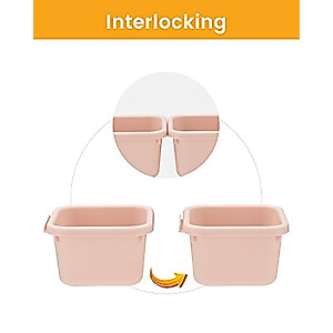 Famhap 16 PCS Pink Desk Drawer Organizers, Versatile Bathroom and Vanity Drawer Organizer Trays, Storage Bins for Makeup, Bedroom, Kitchen Gadgets Utensils and Office (Pink)