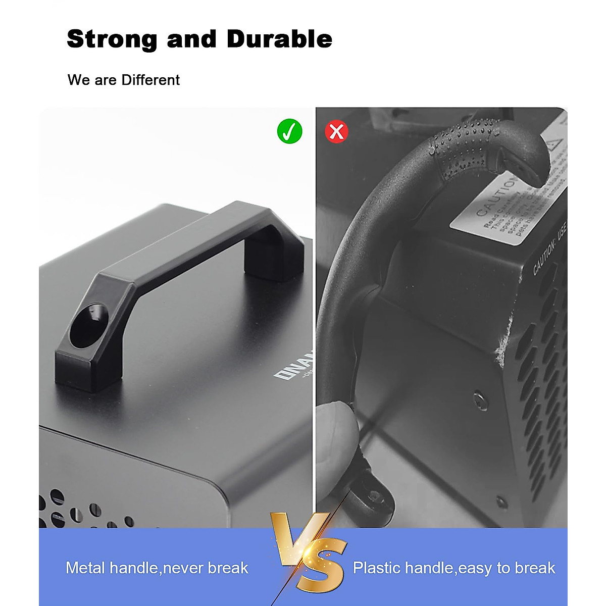 ONAMOR Ozone Generator 30000mg/h, Ozone Machine Ionizer O3 Deodorizer for Home, Basement, Smoke, and Pet Room (Eliminating Odors Area up to 4000 Square Feet, All Metallic Black)