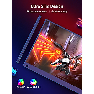 UPERFECT Portable Monitor, 17.3" 144Hz Portable Gaming Monitor AMD FreeSync FHD 1080P HDR IPS Laptop Computer Monitor w/VESA & Case USB C External Screen for Esports