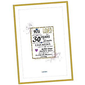 30th Birthday Party Guest Book Poster - Table Centerpiece Decoration Banner for Women or Men Turning 30 years old - Sweet Guest Book Alternative - 11x17 In Art Anniversary Keepsake Sign for Wishes