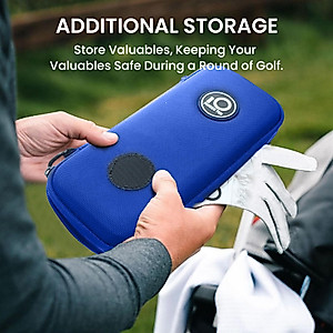 Golf Gloves Holder Case With Carabiner Storage Box Protect And Keep Glove Dry, Golf Accessories For Men Women Golfers Gift Black Blue (Blue)