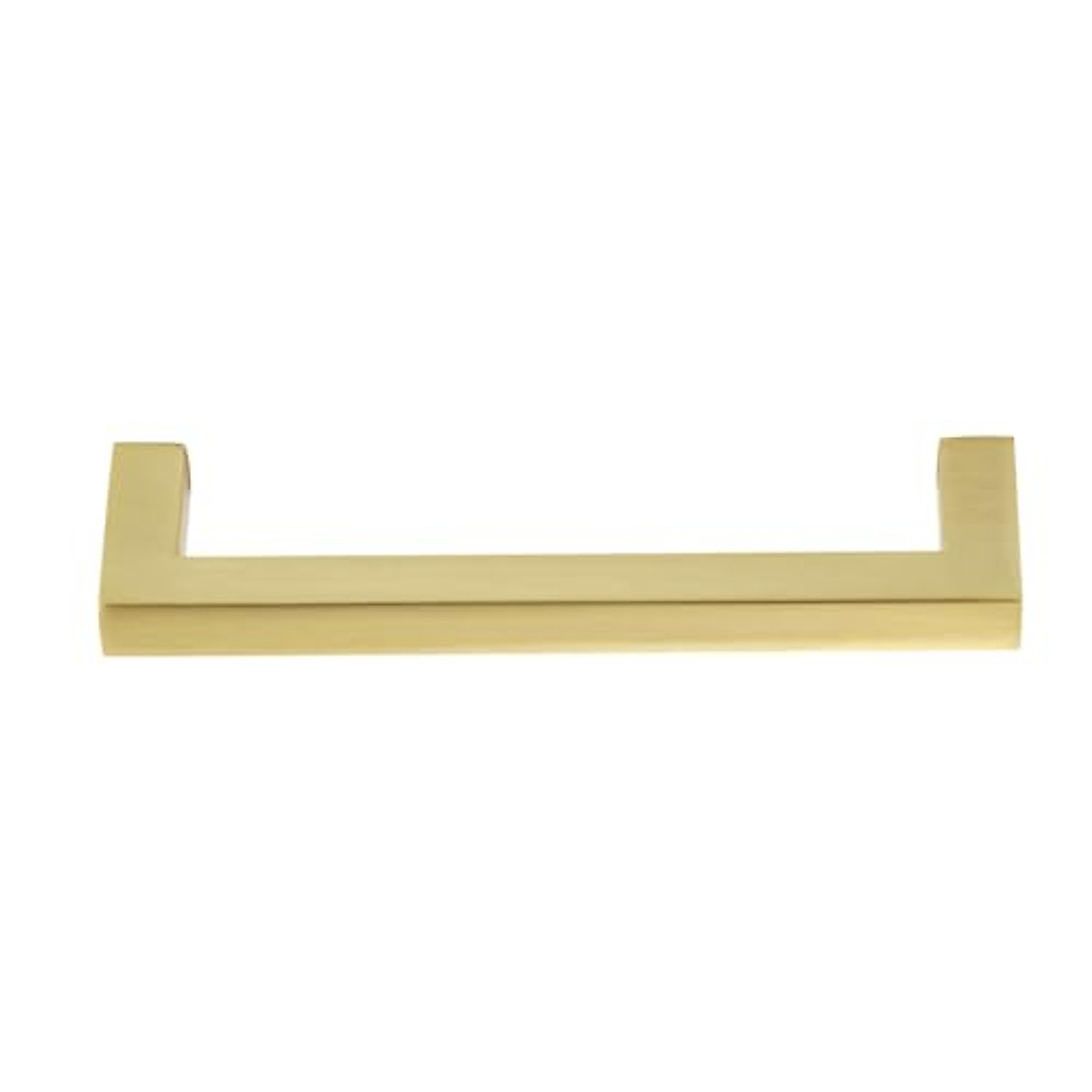 Amazon Basics Modern Square Cabinet Pull Handle, 5.39-inch Length (5-inch Hole Center), Golden Champagne, 10-pack