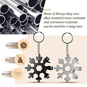 Stocking Stuffers Gifts for Men,18-in-1 Snowflake multi tools Christmas Gifts-Cool Gadgets for Men-Unique Mens Gifts Ideas for Him,Husband,Dad,Grandpa,Teens,Adults,Boys,Boyfriend（2 Packs）
