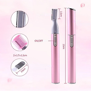 Eyebrow Razor, Facial Razor for Women, Eyebrow Trimmer, Eye Brow Razors for Women Face Razors Electric Eyebrows Shaver Facial Hair Trimmer Eyebrow Remover with Attachments Hair Razor for Eyebrow