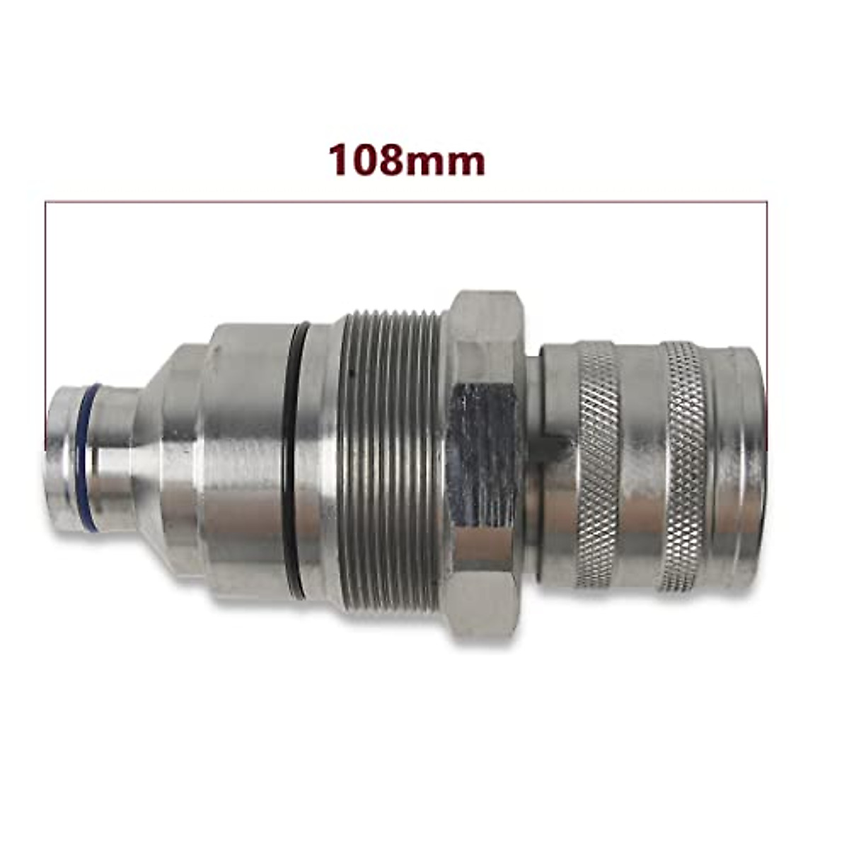 MIKODA 7246802 AT406475 Hydraulic Female Flat Face Quick Coupler Skid Steer Φ48mm Thread, Compatible with Bobcat John Deere Skid Steer Loader 318E 319E 320E 323E 326E 328E 329E 332E
