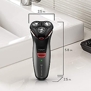 Remington, R4000 Series Electric Rotary Shaver Fully Washable BlackRed PR13401, Black, 1 Count