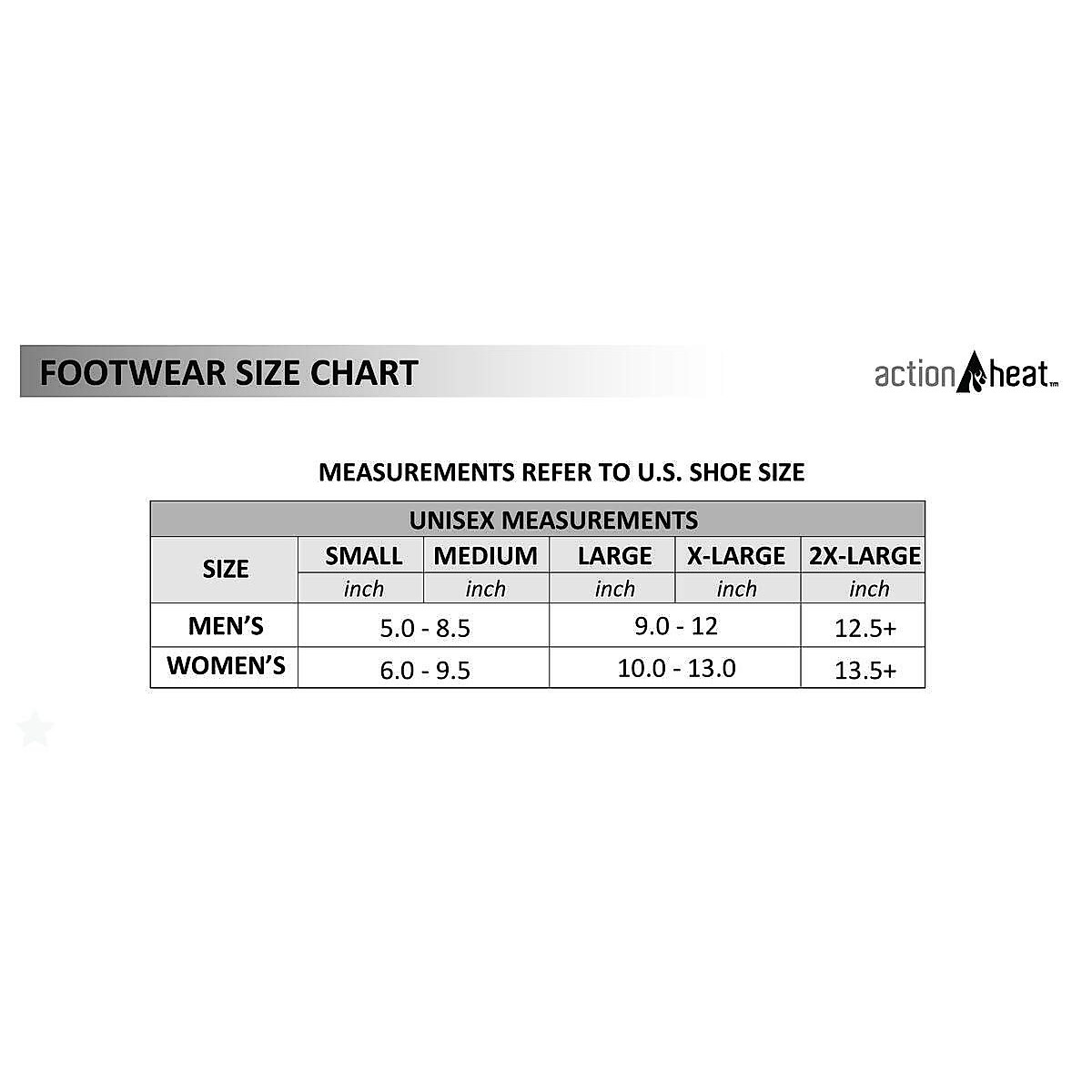 ActionHeat AA Battery Heated Socks - Unisex Cotton Warm Socks w/Built-in Heat, FIR Heat Technology, Heating Socks S/M