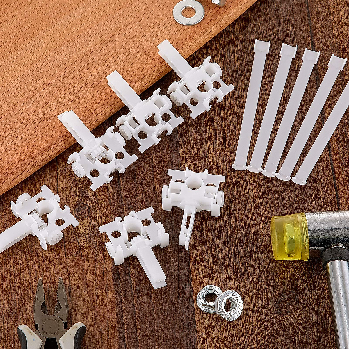 20 PCS Vertical Blind Repair Carrier with Stem Vertical Blinds Repair Kit White Blinds Replacement Parts