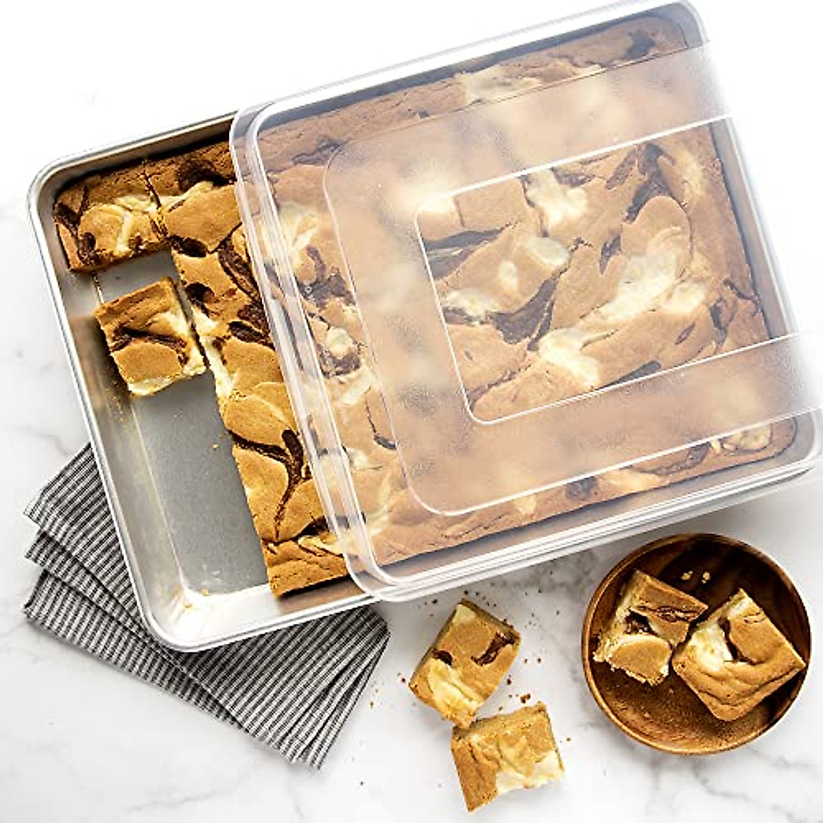 Nordic Ware Natural High Sided Sheet Cake Pan, Silver