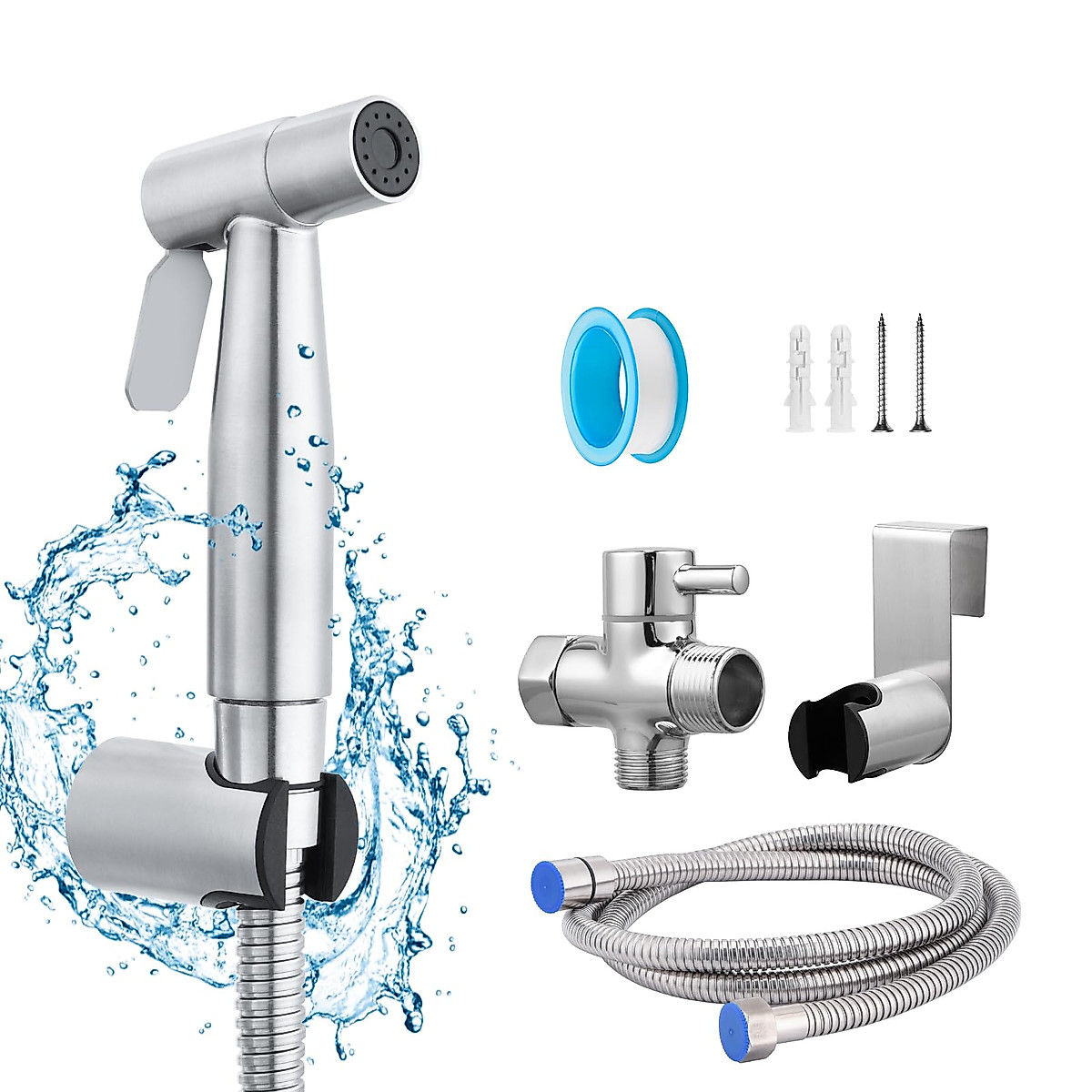 YA MI Multifunctional hand-held Bidet Spray, bathroom diaper shower, spray, hose and accessories - bidet hand-held toilet sprinkler with dual spray function(One pack)