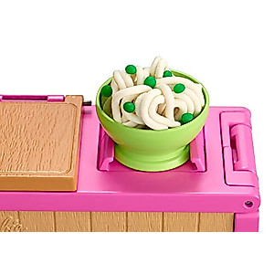 ​Barbie Noodle Bar Playset with Brunette Doll, Workstation and Accessories