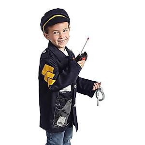 DRESS 2 PLAY Police Costume for Kids, Cop Toddler Dress Up Set Role Play With Accessories, Police Officer Costume for Kids Ages 3-7