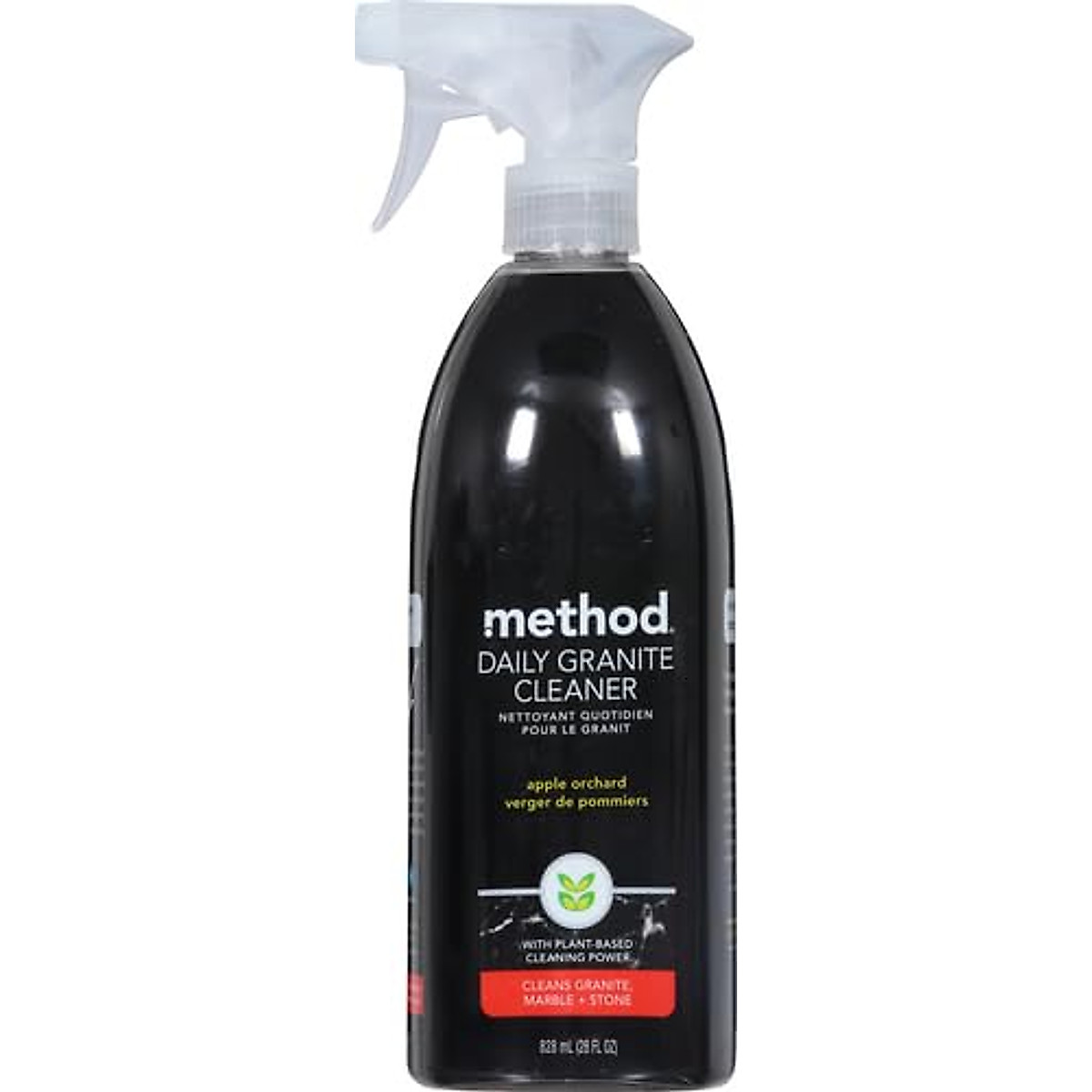 Method Daily Granite Cleaner Spray, Apple Orchard, Plant-Based Cleaning Agent for Granite, Marble, and Other Sealed Stone, 28 oz Spray Bottle (Pack of 1)