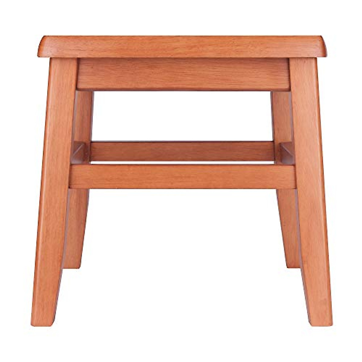 Winsome Kaya 2-Piece Conductor Stool Set, 12H in, Solid Wood, Teak Finish